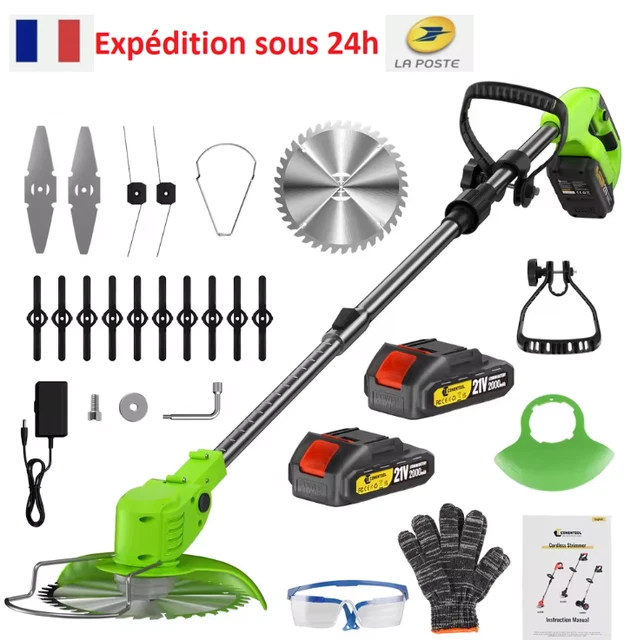 DÉBROUSSAILLEUSE COUPE HERBE Bordure Sans Fil Désherbage Tondeuse Gazon Kit EUR 44,99 - PicClick FR