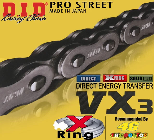 DID CHAIN-525-VX3/100-ROYAL ENFIELD Interceptor 650 INT EFI Twin ABS ...