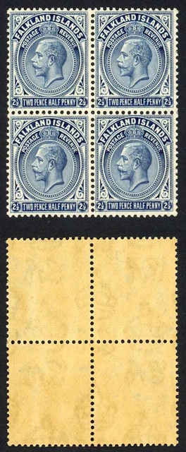 FALKLAND IS SG76B 2 1/2d Deep Steel Blue Wmk Script U/M Cat 64 ...