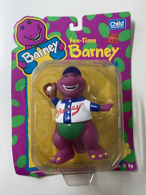 VINTAGE BARNEY & Friends 1993 Baseball Barney Dinosaur Lyons Figure Toy ...