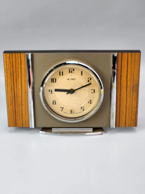 ART DECO BROWN Metamic Mechanical 8 Day mantel clock £30.00 - PicClick UK