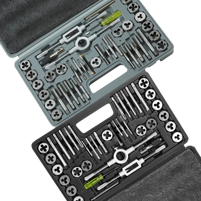 VEVOR TAP AND Die Set 80Pcs Metric and SAE Standard Bearing Steel ...