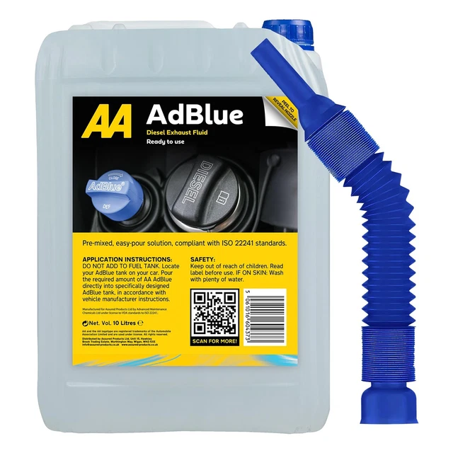 AA ADBLUE DIESEL Exhaust Fluid Additive, 10 Litres, Easy Pour Spout £19 ...