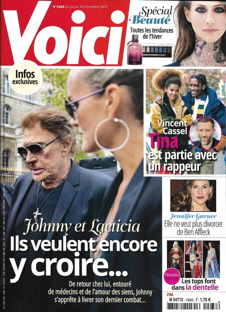 VOICI N°1568 24/11/2017 Johnny Hallyday/ Cassel/ Garner/ Victoria's ...