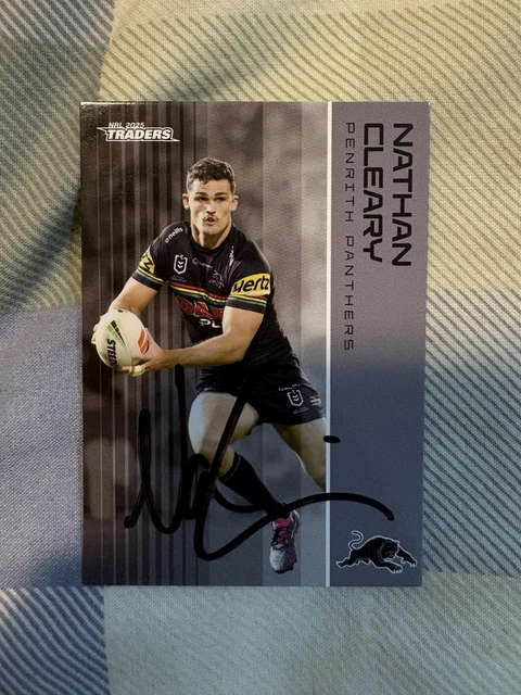 SIGNED NATHAN CLEARY Penrith Panthers 2025 NRL Traders Card $12.00 ...