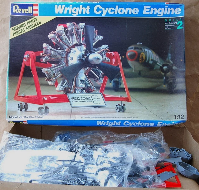 1/12 SCALE REVELL Wright CYCLONE Aircraft Engine - Awesome Model! NEW ...