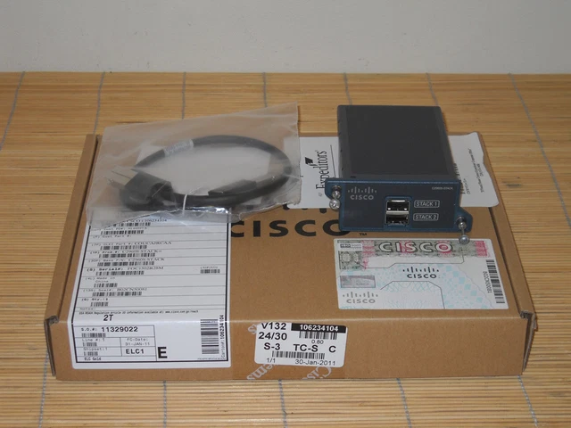 NEW CISCO C2960S-STACK FlexStack hot-swappable stacking module NEW OPEN BOX ORIGINAL PACKAGING £ ...