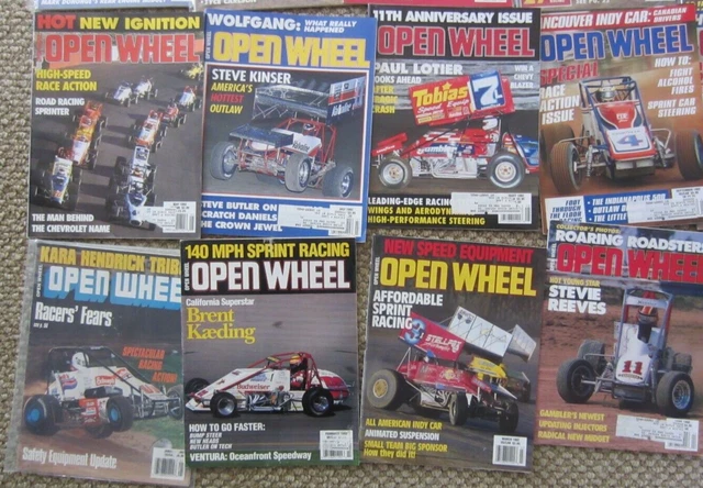 OPEN WHEEL MAGAZINE Lot of 40 Issues Sprint Car midgets stock cars 1990 ...