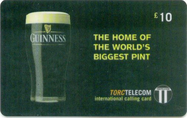 GUINNESS THE WORLD'S Biggest Pint £10 Phonecard £2.50 - PicClick UK