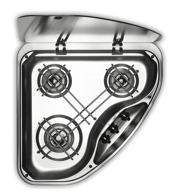 SMEV PI9023 TRIANGULAR 3 Burner Gas Hob Caravan Motorhome Boat Camper ...