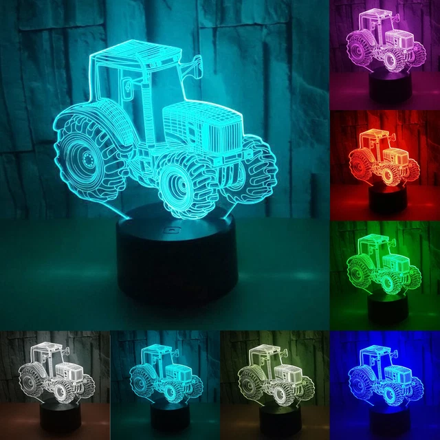 7-COLOR AUTOMATIC CHANGING 3D LED Car Night Light With/Without Remote ...