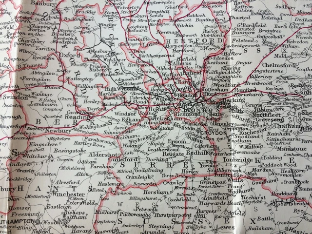 PHILIPS BRITISH RAILWAY Big Four System Map With Inserts C 1930 80 X ...