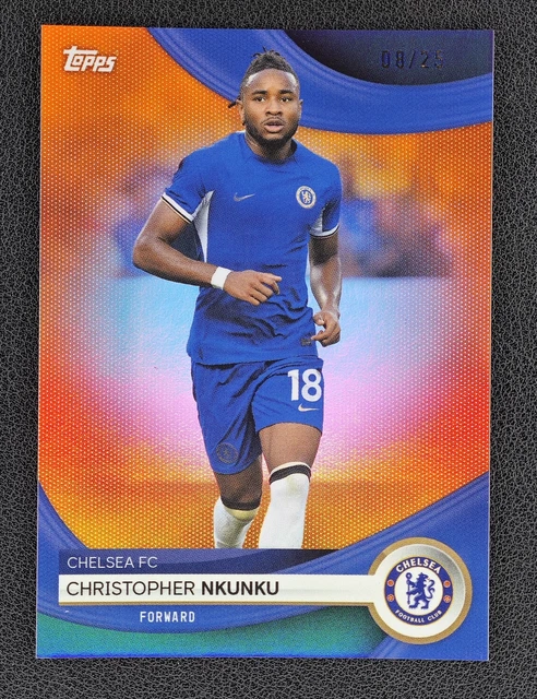 2023-24 TOPPS CHELSEA FC Team Set Christopher Nkunku Orange /25 MDK1J ...