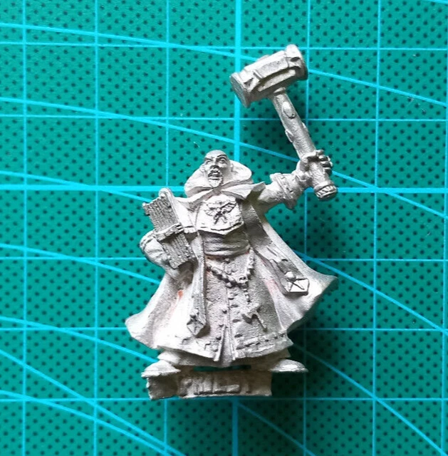 GAMES WORKSHOP WARHAMMER Quest Fantasy Warrior Priest with Hammer Metal ...