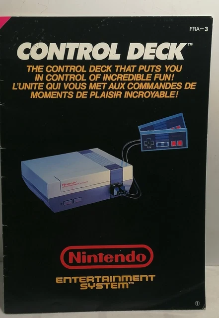 NOTICE SEULE NINTENDO Nes Control Deck Fra - 3 -Neuve Avec Bon De ...
