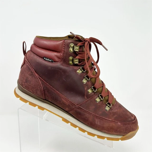 THE NORTH FACE Men's Red Leather Lace Up Hiking Boots Size 10 ...