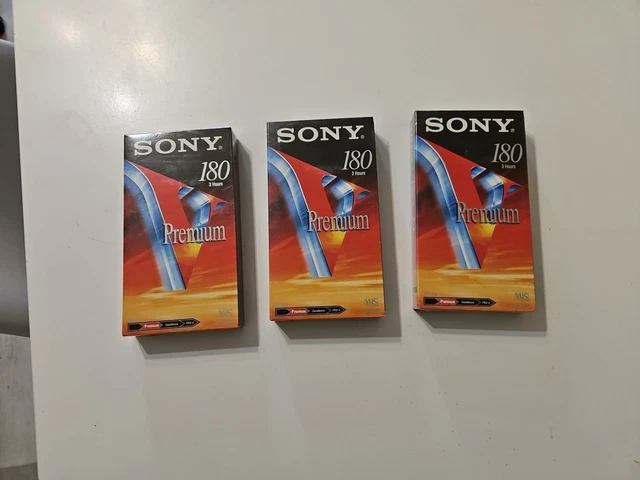 SONY V PREMIUM VHS 180 - 3 Cassettes Videos VHS vierges neuves ...