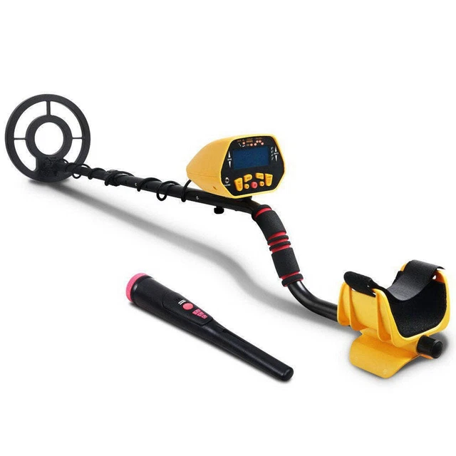 METAL DETECTOR 180MM Deep LCD + Pinpointer Waterproof Coil Treasure ...