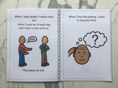 PECS/BOARDMAKER PUSHING SOCIAL Story for Autism/ASD/ADHD/SEN/visual ...