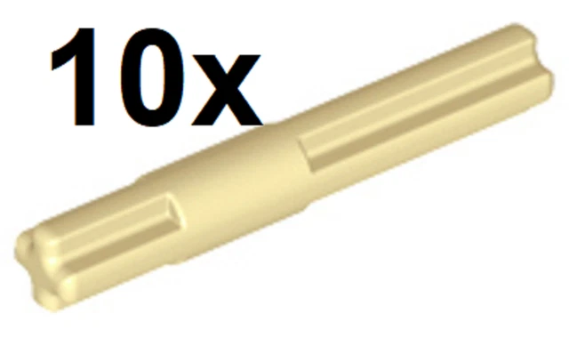 LEGO TECHNIC TECHNIQUE 10x Cross Axles Length 4L with Stop Beige Tan ...