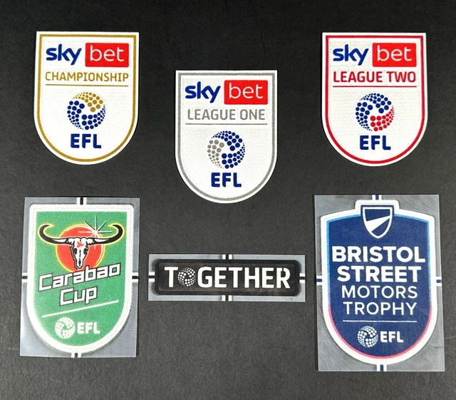 2025 2026 OFFICIAL Efl Football Shirt Felt Flock Sleeve Patches £7.99 ...