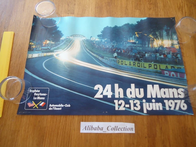 POSTER ORIGINAL ** 24 Heures Du Mans 1976 ** Affiche Aco Le 24H C EUR 34,99 - PicClick FR