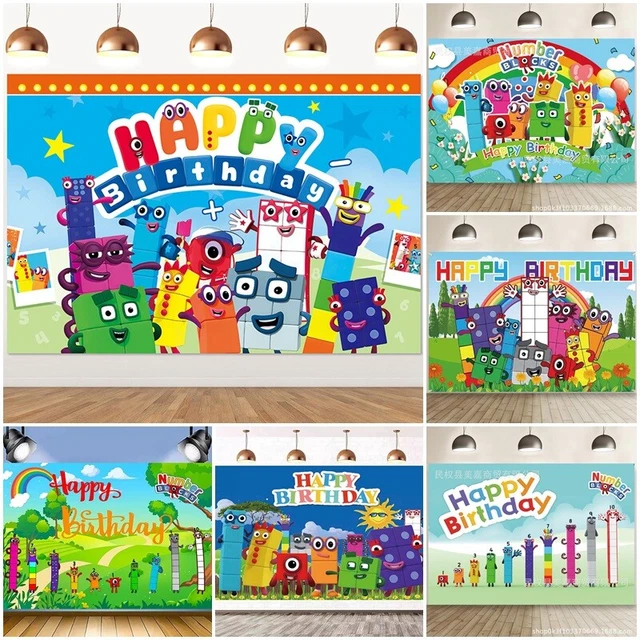 NUMBERBLOCKS HAPPY BIRTHDAY Party Decors Photography Background ...