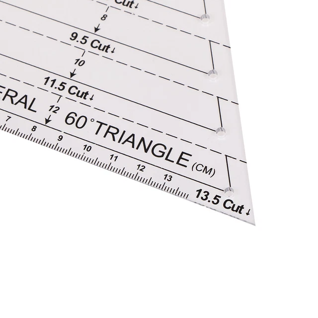 QUILTING PATCHWORK RULER Triangle Rhombus Hexagon Acrylic Template ...