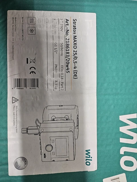 WILO STRATOS MAXO 25/0,5-4 Umwälzpumpe 180 mm 2186183 Heizungspumpe ...