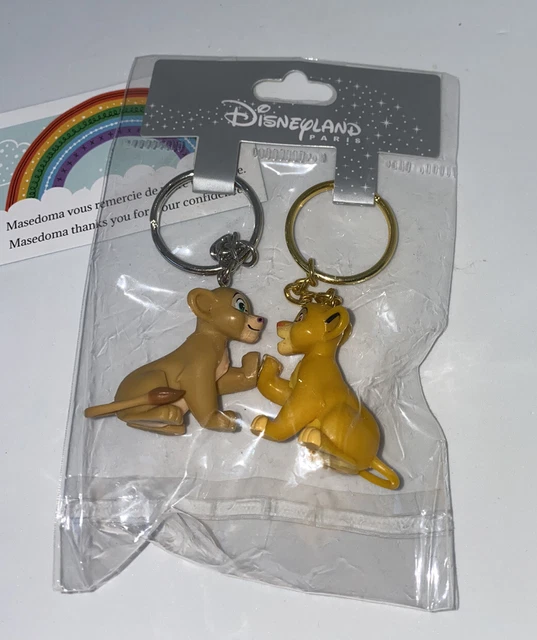 PORTE CLÉ KEYCHAIN Simba Roi Lion Duo DISNEYLAND PARIS neuf Disney The ...