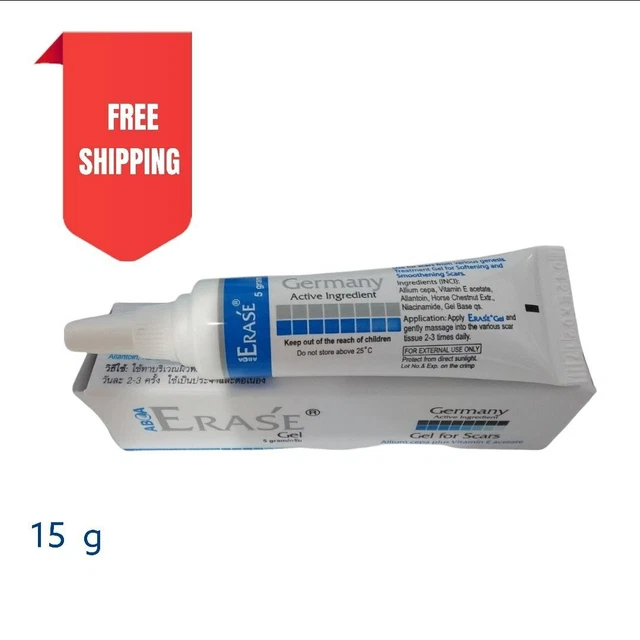 15 G ERASE Gel For Scar reduce scars black marks acne scars softening ...