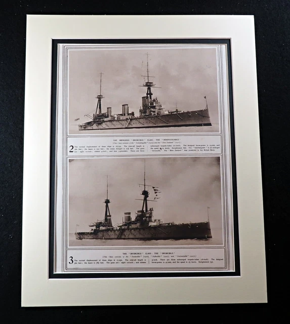 HMS INVINCIBLE BATTLESHIP Royal Navy HMS Indefatigable Warship Ships ...