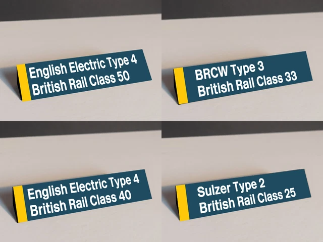 CUSTOM TRAIN MODEL Railway Engine Locomotive Number Name Plates 3D ...