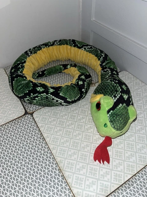 KEEL TOYS COILED Green And Yellow Snake Soft Plush Toy £8.01 - PicClick UK