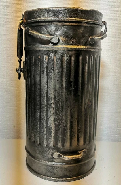 WW2 GERMAN ORIGINAL Wehrmacht Gas Mask Cannister Container Box - small ...