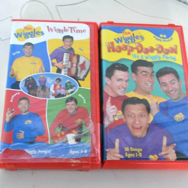 NASTRI VHS VINTAGE THE WIGGLES lotto di 2 WIGGLE TIME HOOPE DEE DOO ...