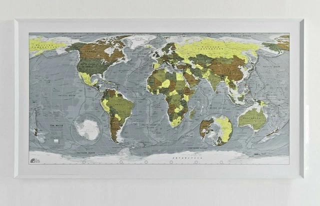 MAPPA DA PARETE DEL MONDO The Future Mapping Company Poster Decorazione ...