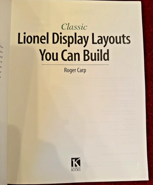 CLASSIC LIONEL DISPLAY Layouts You Can Build – Roger Carp Softcover £67 ...