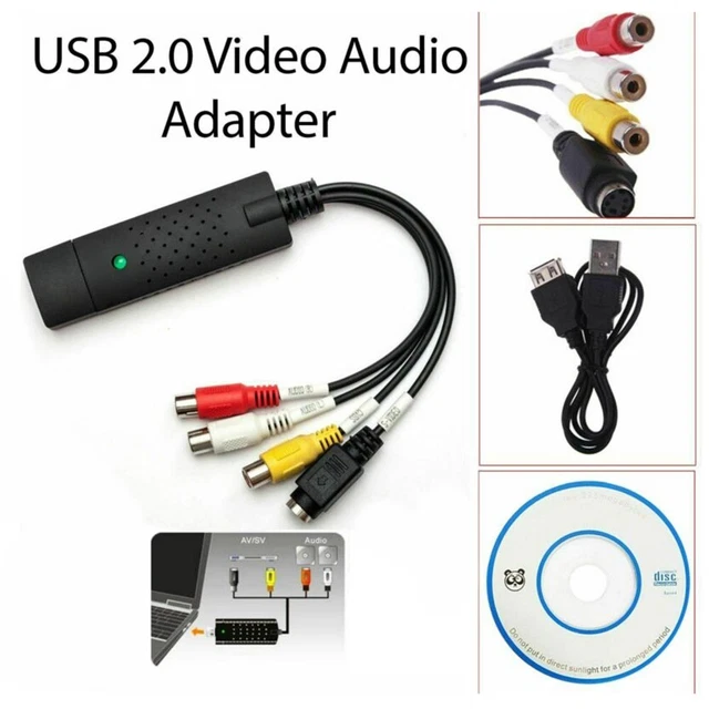 AUDIO DIGITAL ANALOG converter VHS Video Capture Recorder Plug & play ...