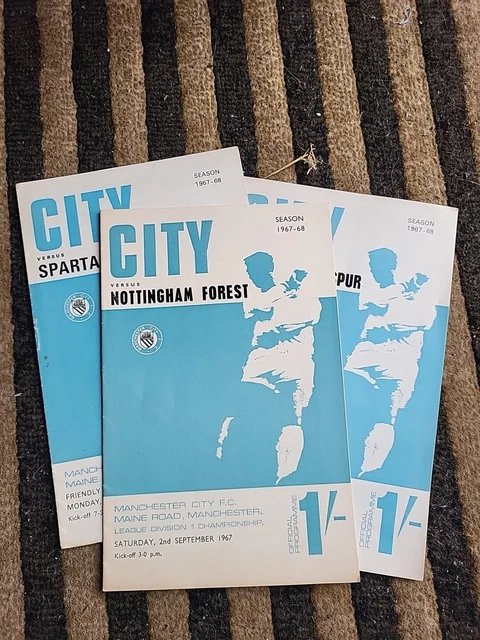 3X 1967/68 MANCHESTER City Programmes from their Title Winning Season £ ...