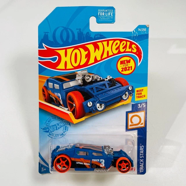 2021 Hot Wheels Track Stars 3 5 Lethal Diesel 74 250 Blue Diecast New