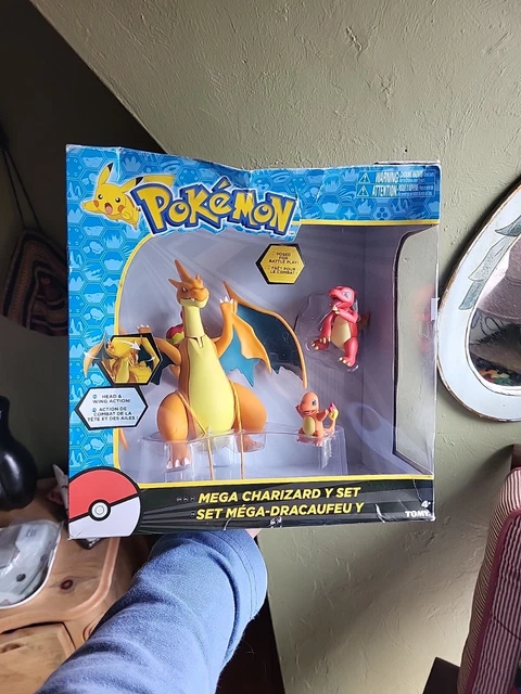 POKEMON MEGA CHARIZARD Y Set Exclusive Figure 3-Pack Set Tomy 2016 w ...