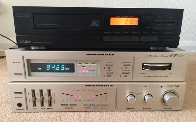 MARANTZ PM350 AMPLIFIER/ST450 Tuner/Matsui Cd Player. Vintage,Working ...