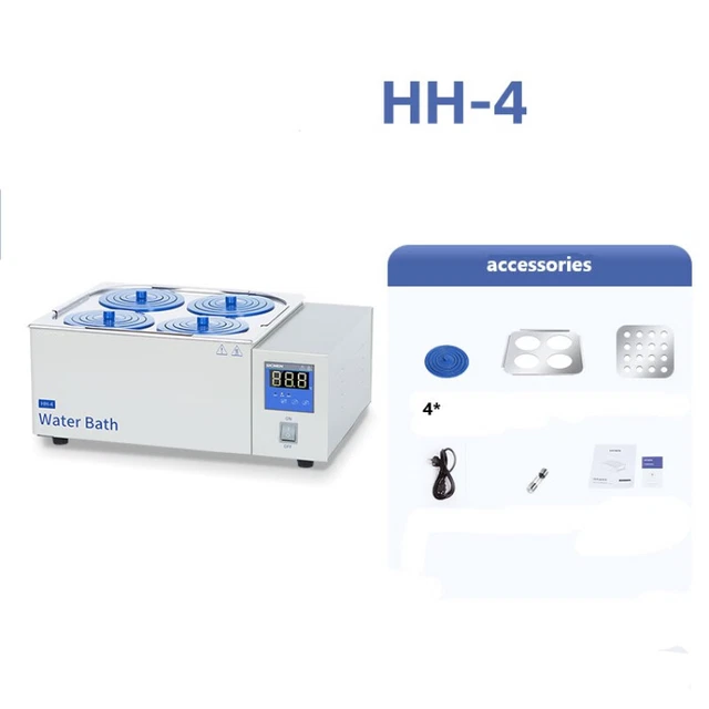 HH-4 DIGITAL LAB Thermostatic Water Bath Four Holes Electric Heating ...