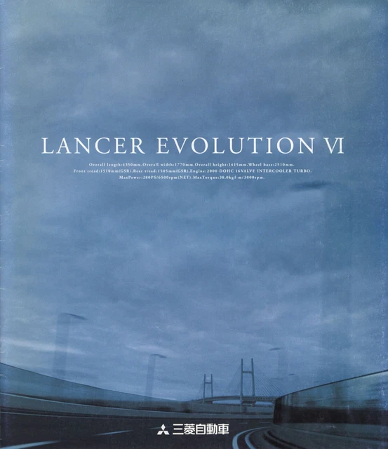 [CATALOG] 1998 MITSUBISHI Lancer Evolution VI 6 Japanese brochure CP9A ...