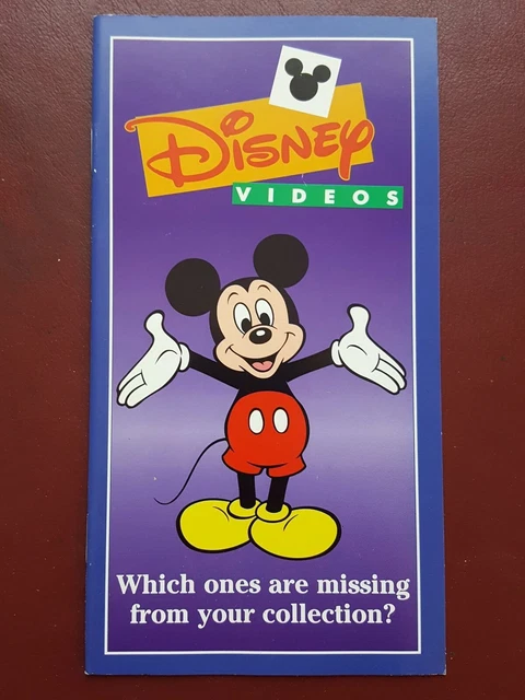 WALT DISNEY VIDEOS Catalogue/Booklet - Snow White Back Cover #W151 £1. ...