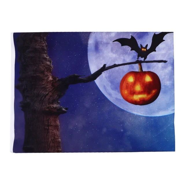 HALLOWEEN PHOTO BACKDROP Scary Pumpkin Bat Photoshoot Studio Props £20. ...