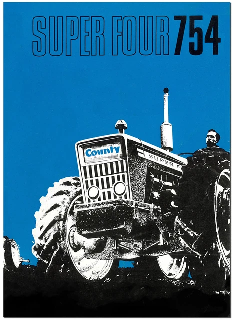COUNTY SUPER FOUR 754 Tractor Sales Brochure 1969 $7.99 - PicClick AU