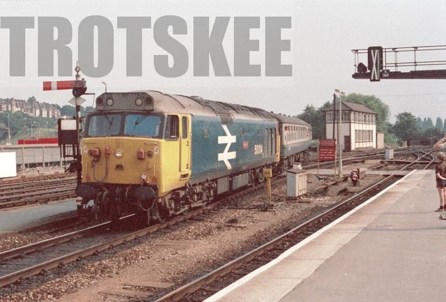 35MM COLOUR NEGATIVE BR British Rail Diesel Loco 50014 Class 50 Exeter ...