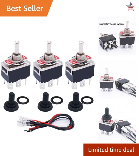 HEAVY DUTY ROCKER Toggle Switch - 6 Pin 3 Position ON-OFF-ON DPDT - 16A ...